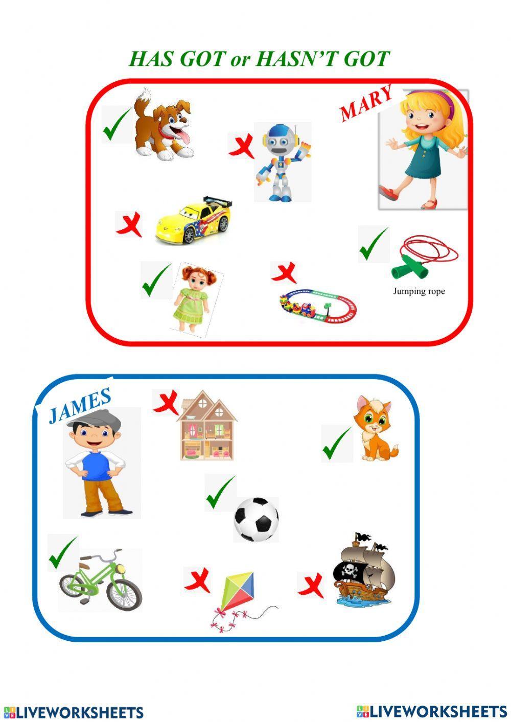 Has and Hasn't … | Free Interactive Worksheets | 1311211