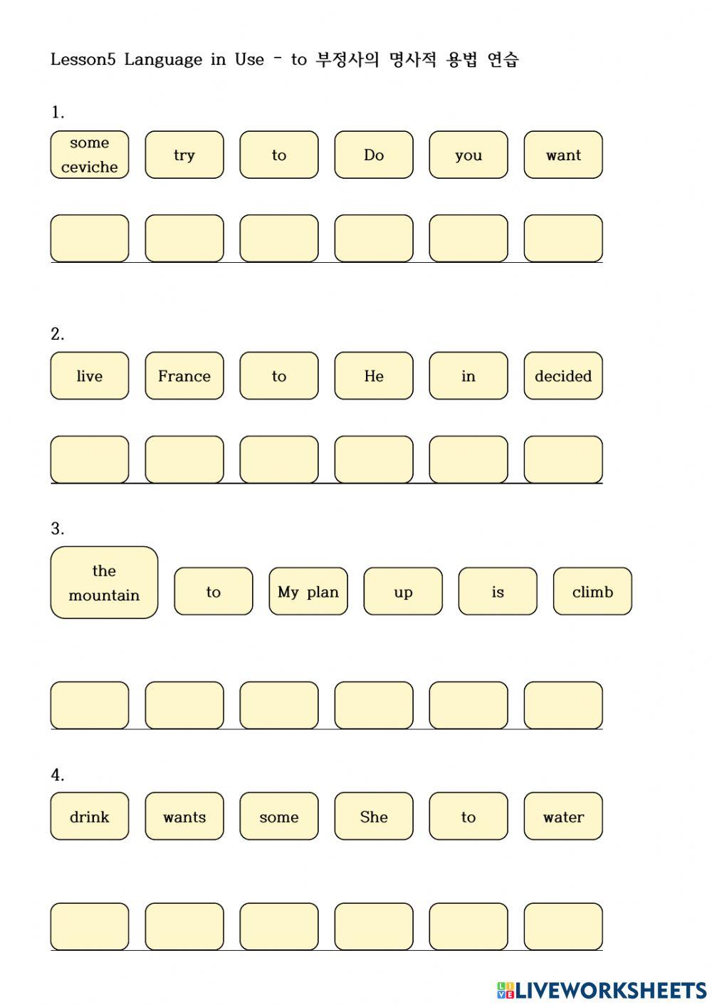 Lesson5 language in use-A online exercise for | Live Worksheets