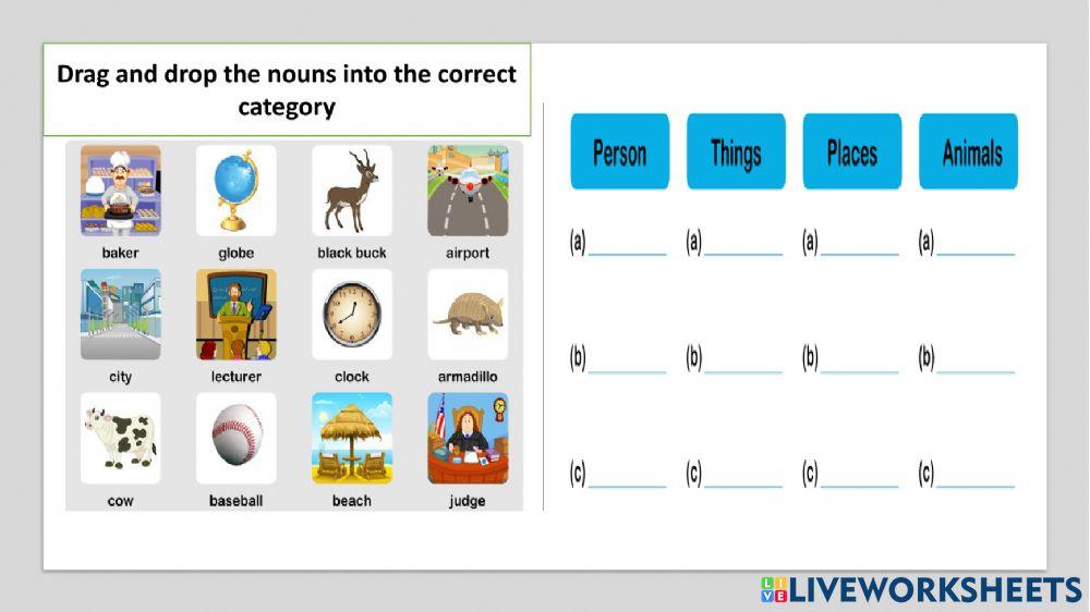 P2 Nouns online exercise for | Live Worksheets