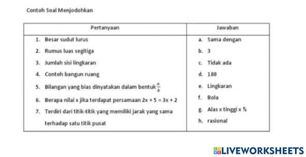 Smp worksheet | Live Worksheets