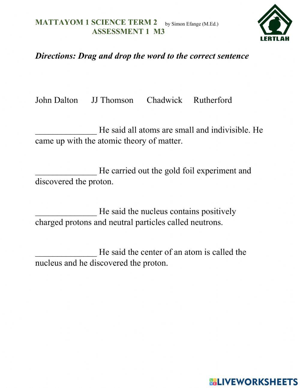 M3 Assessment 6694246 | Simon Efange | LiveWorksheets