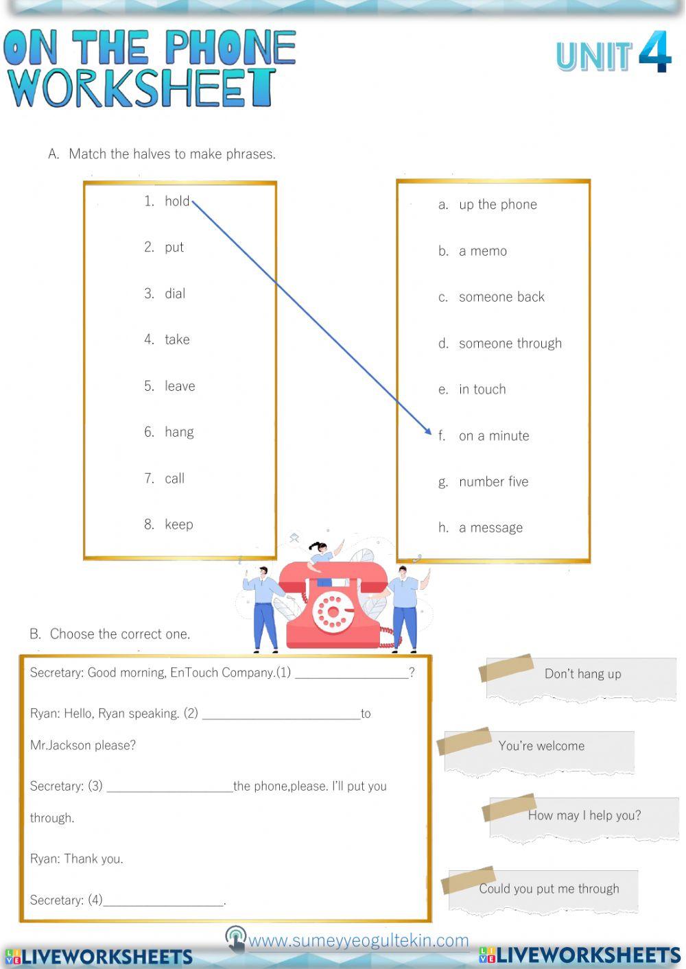 Telepon worksheet | Live Worksheets