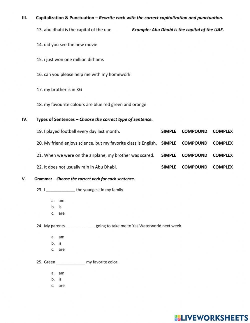 Baseline 1312825 | Michael Gibson | Live Worksheets