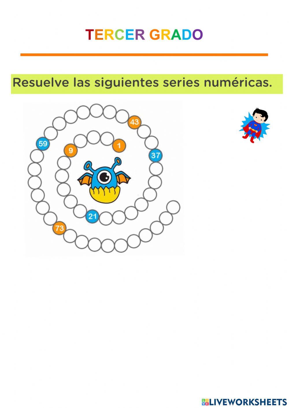 Series numèricas interactive activity for TERCER GRADO | Live Worksheets