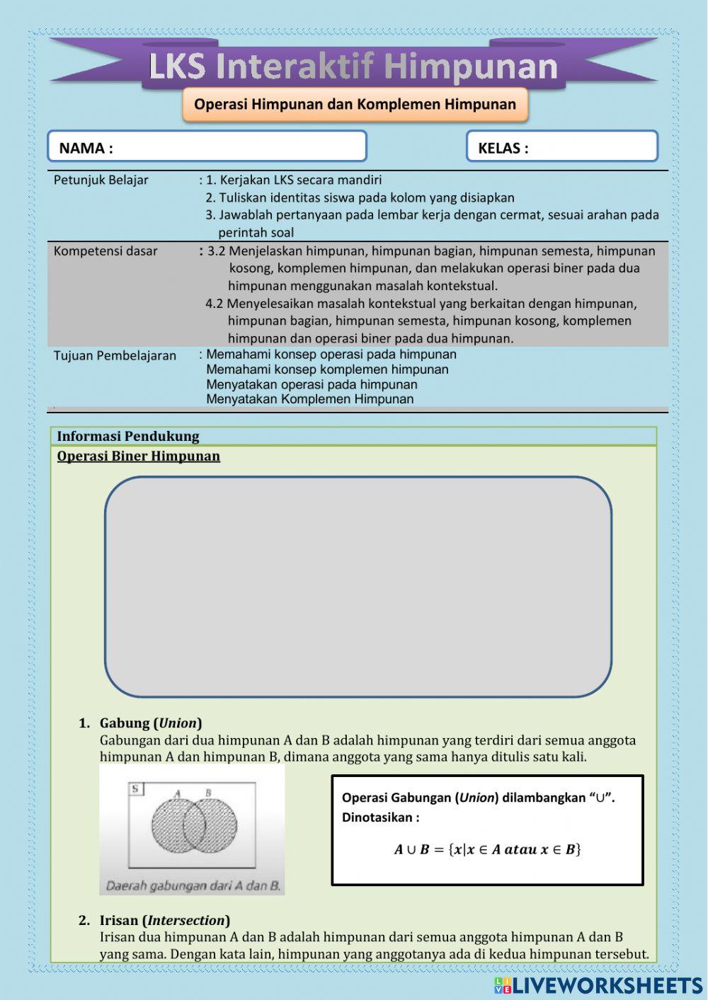 LKS Interaktif 3 worksheet | Live Worksheets