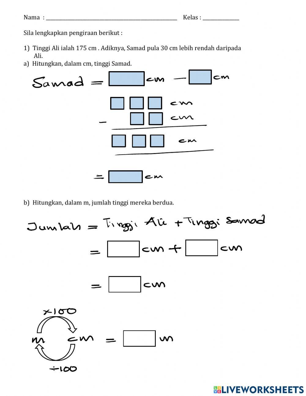 Matematik Tahun 5 online worksheet for Tahun 5 | Live Worksheets