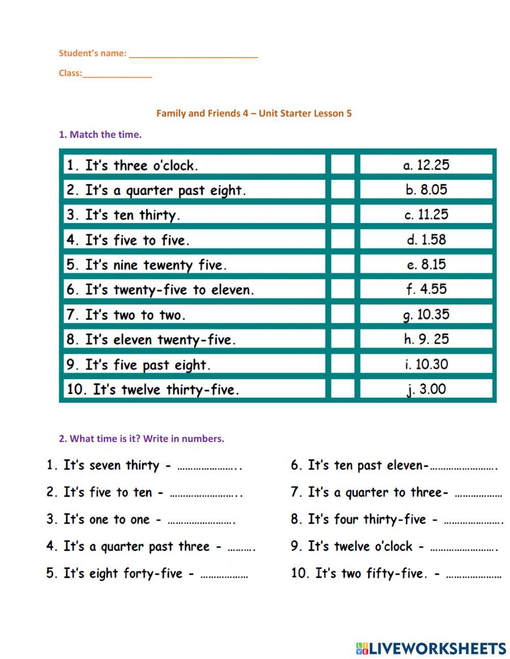 FF4 Unit Starter Lesson 5 1313232 | ngoctran270591 | Live