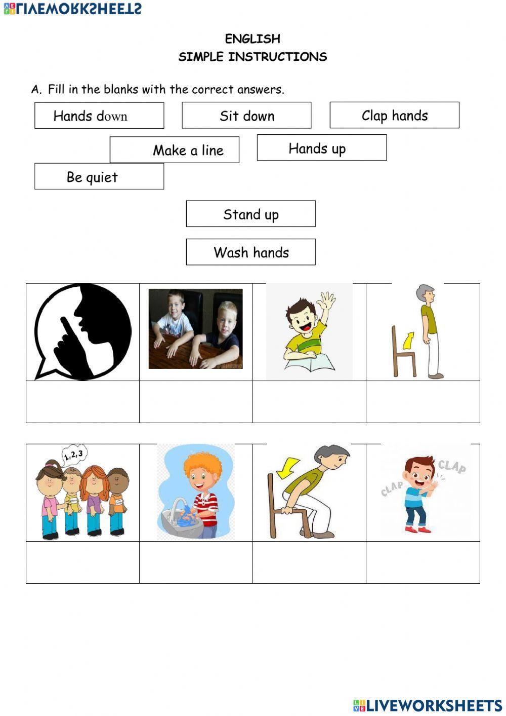 Stand up exercise | Live Worksheets