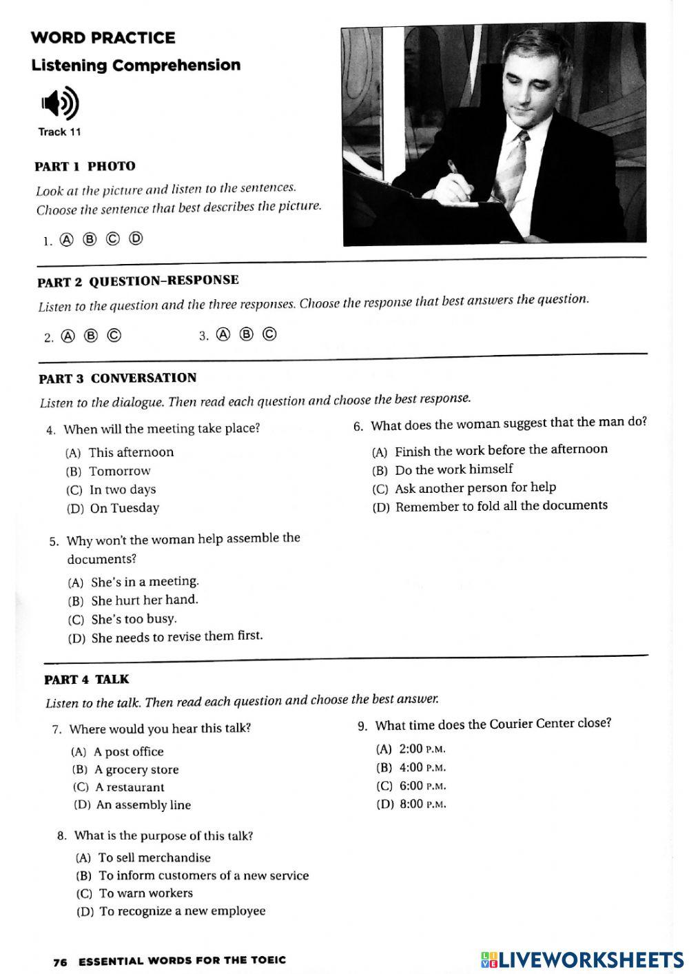 Lesson 10: Correspondence online exercise for | Live Worksheets