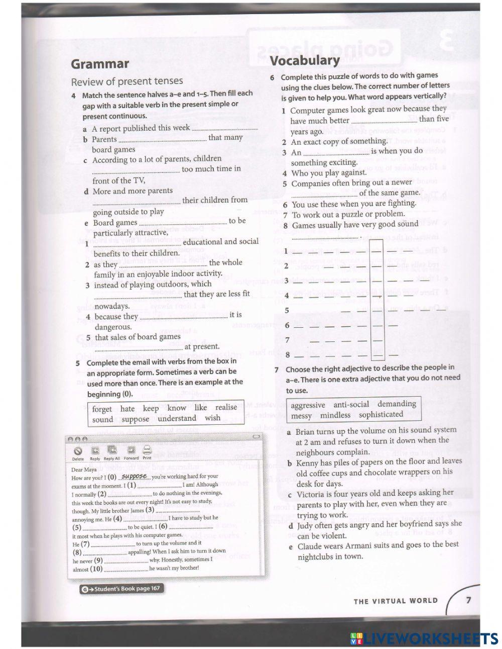 fce u2 workbook online exercise for | Live Worksheets
