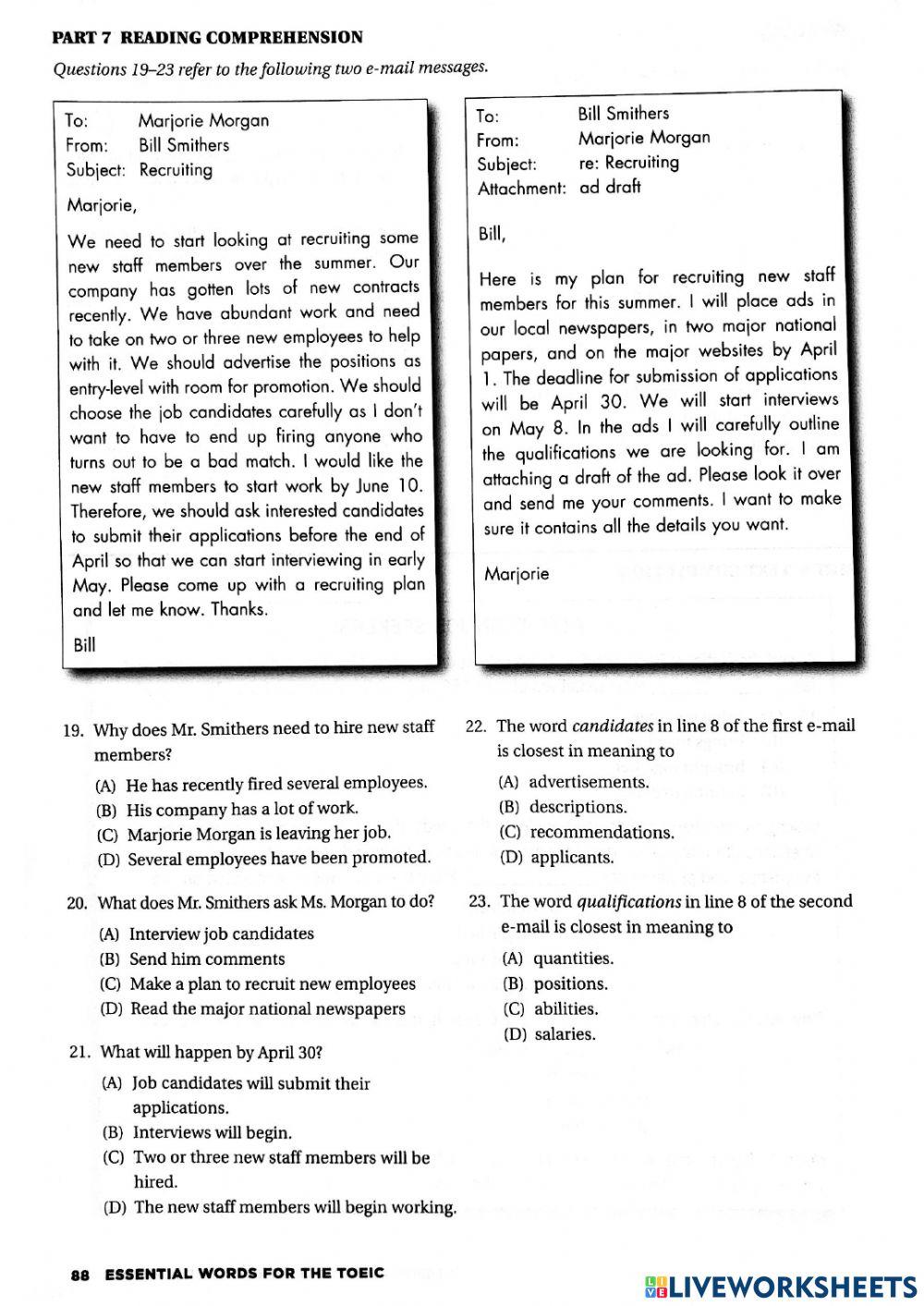 Lesson 11:Job advertising and recruiting | quiroa