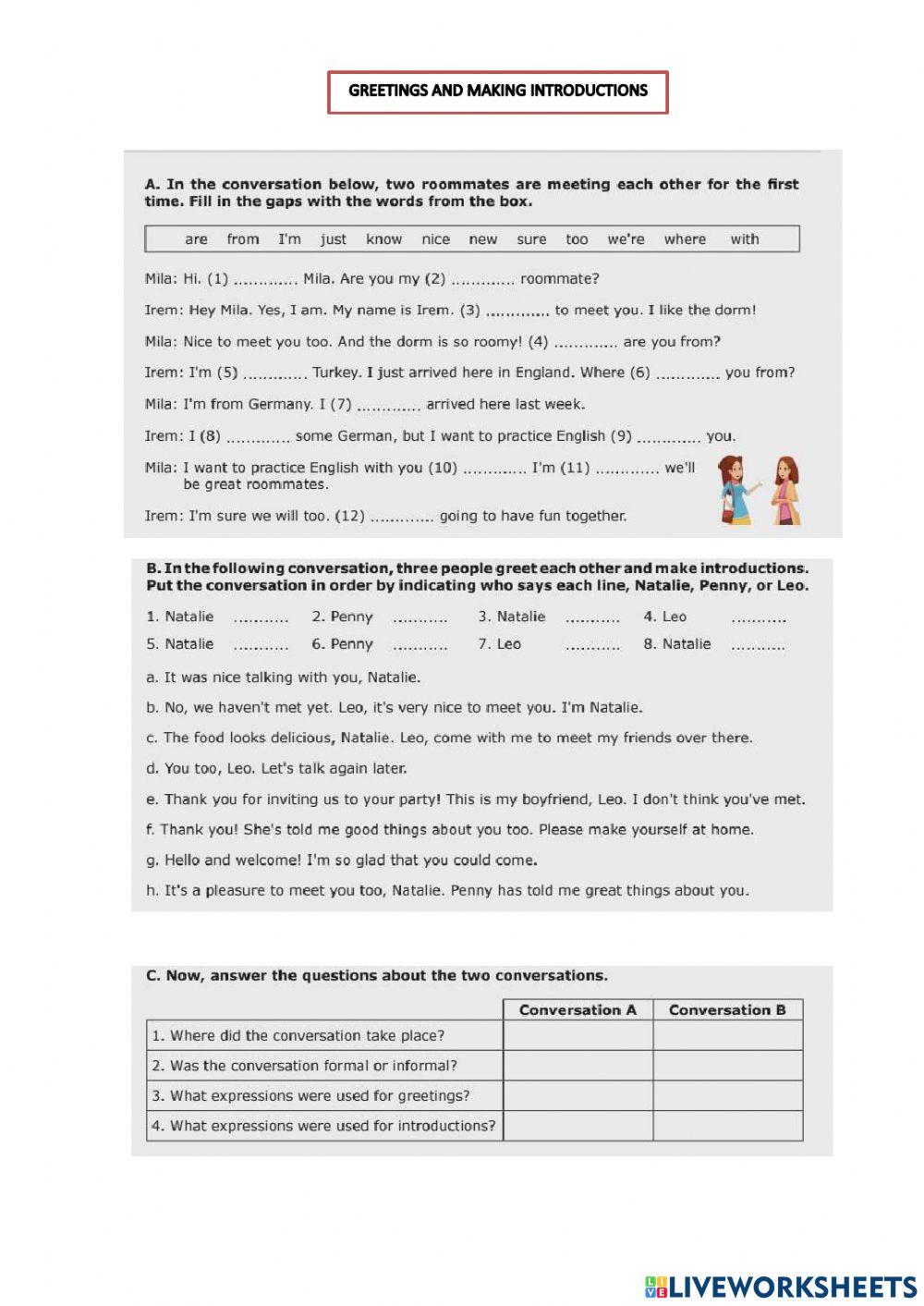 3339062 | Greetings and Making introductions. A2-B1