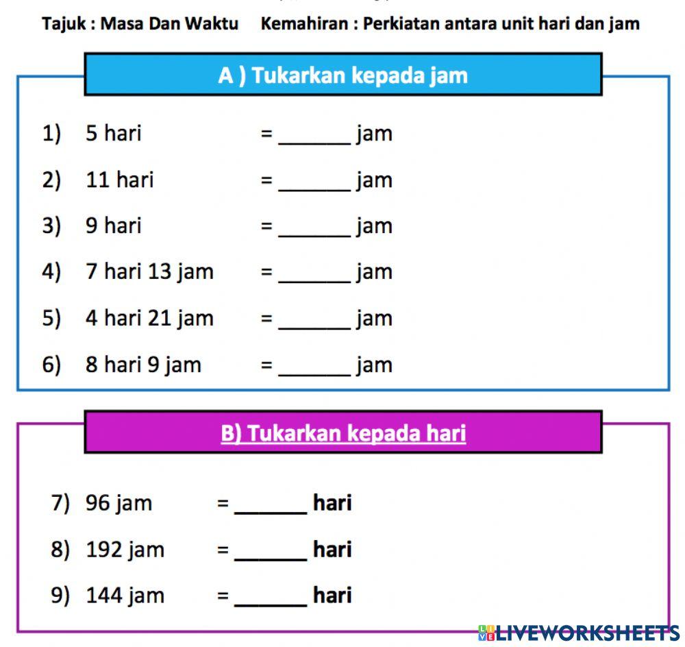 Masa activity for 4 | Live Worksheets