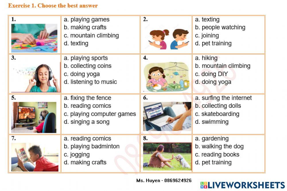 Unit 1 online exercise for 8 | Live Worksheets