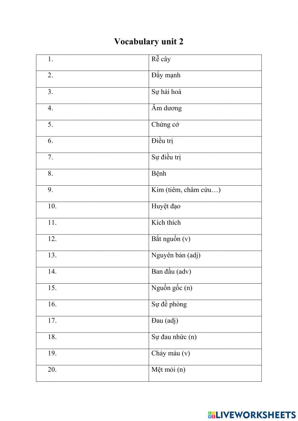 Check vocab - reading - unit 2-grade 10 1315394