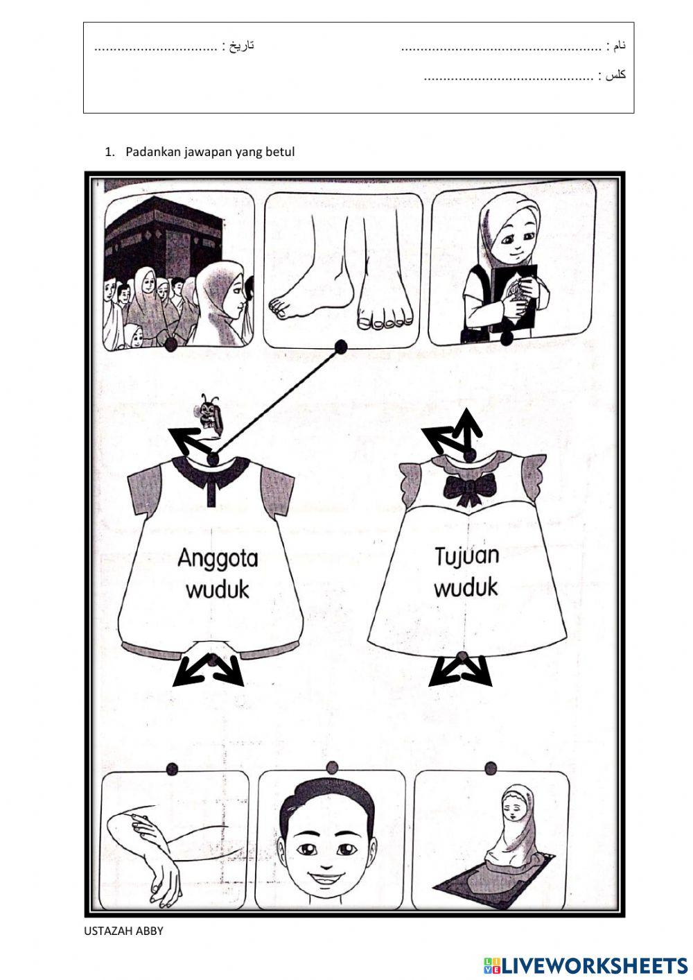 Tujuan berWuduk worksheet | Live Worksheets