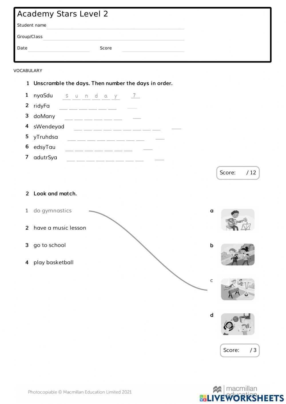 Academy stars 2… | Free Interactive Worksheets | 3776690