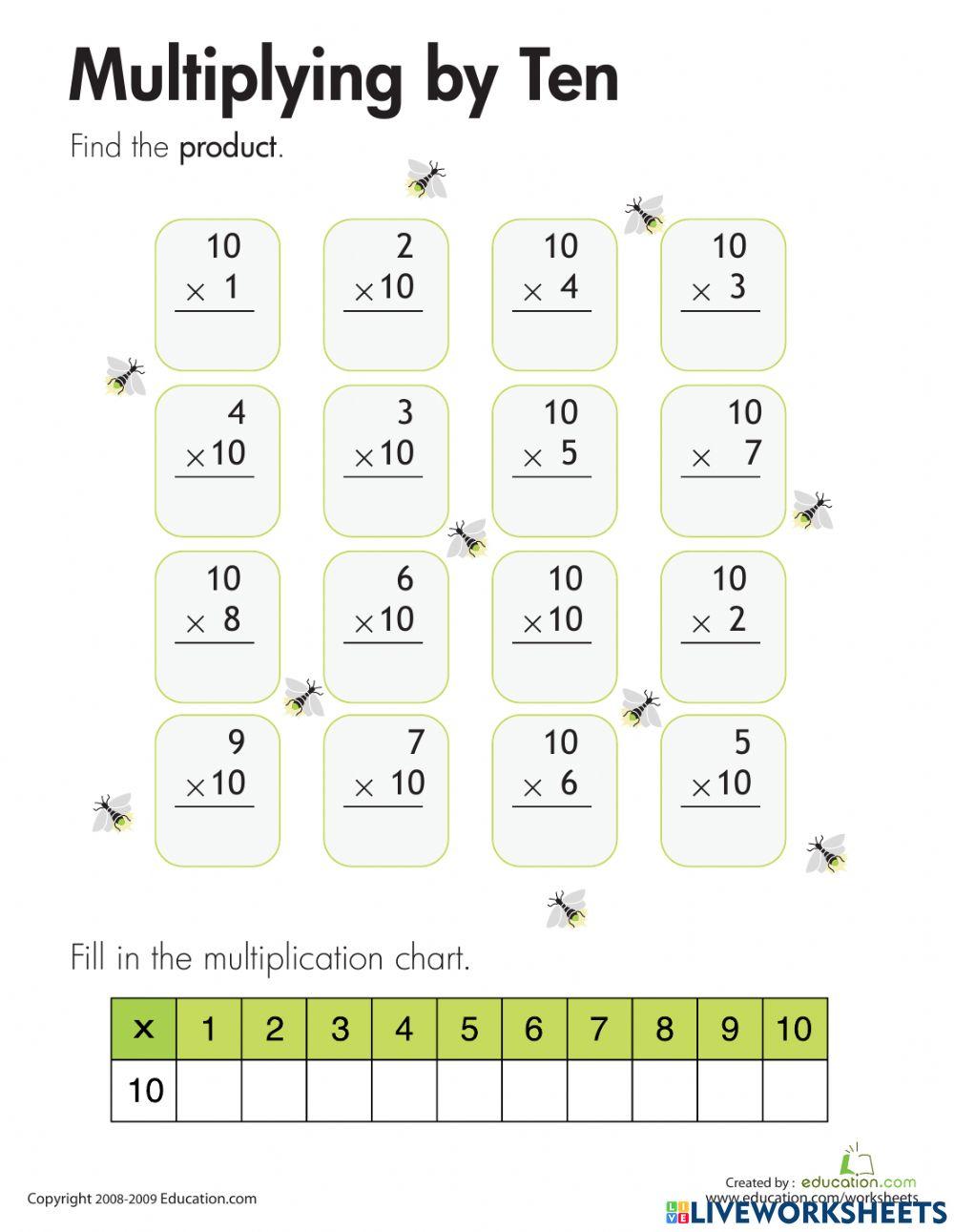multiples | Free Interactive Worksheets | 3783406