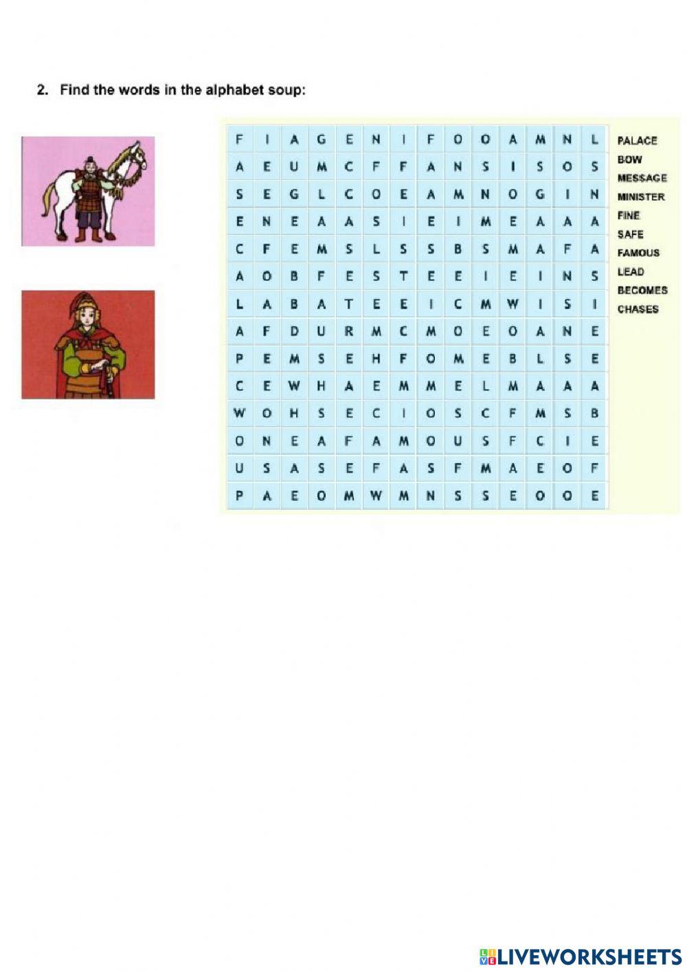 Mulan chapter 4 activity | Live Worksheets