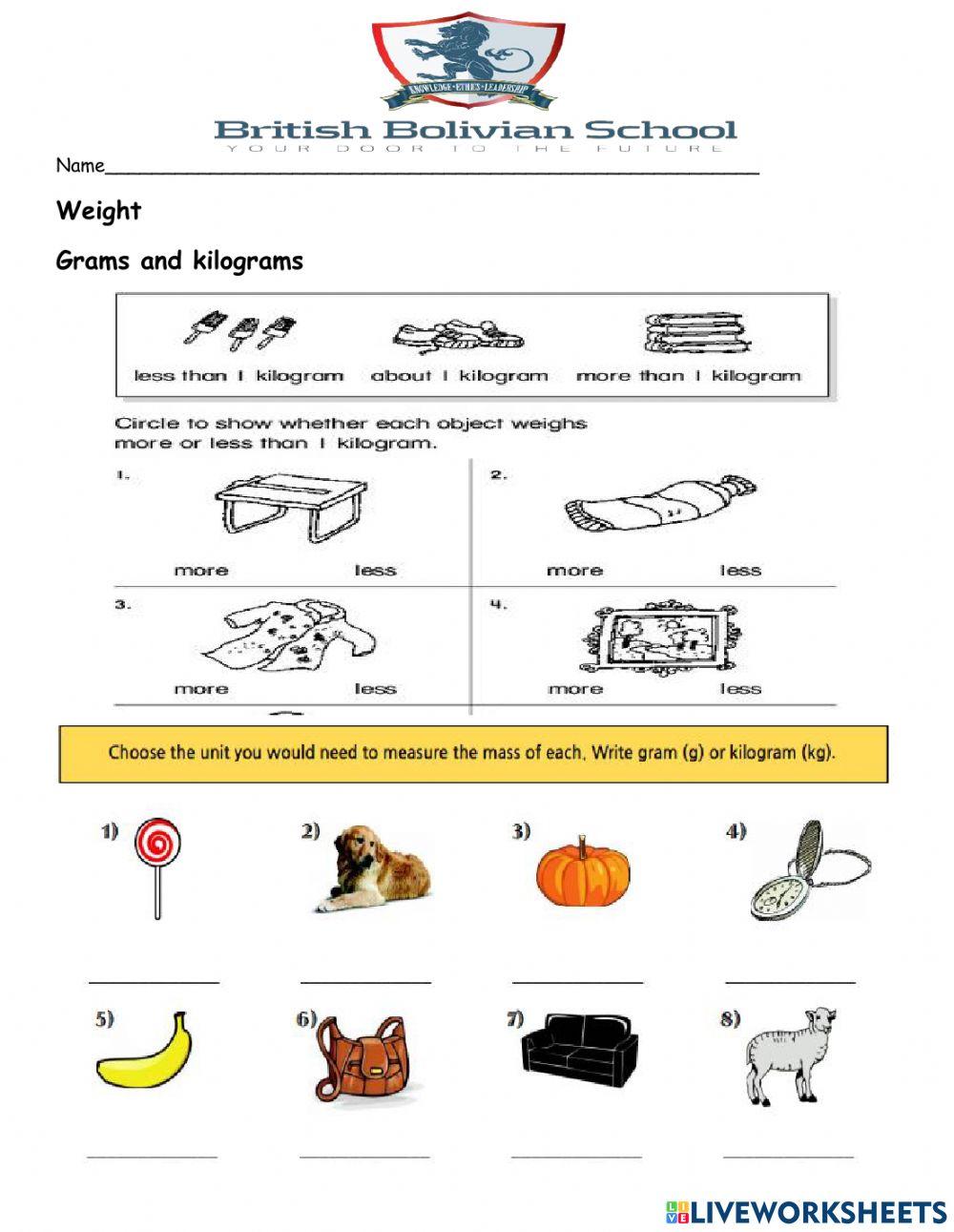 Converting Kilogram To Gram Worksheet Live Worksheets, 58% OFF Converting Kilogram To Gram Worksheet Live Worksheets, 58% OFF
