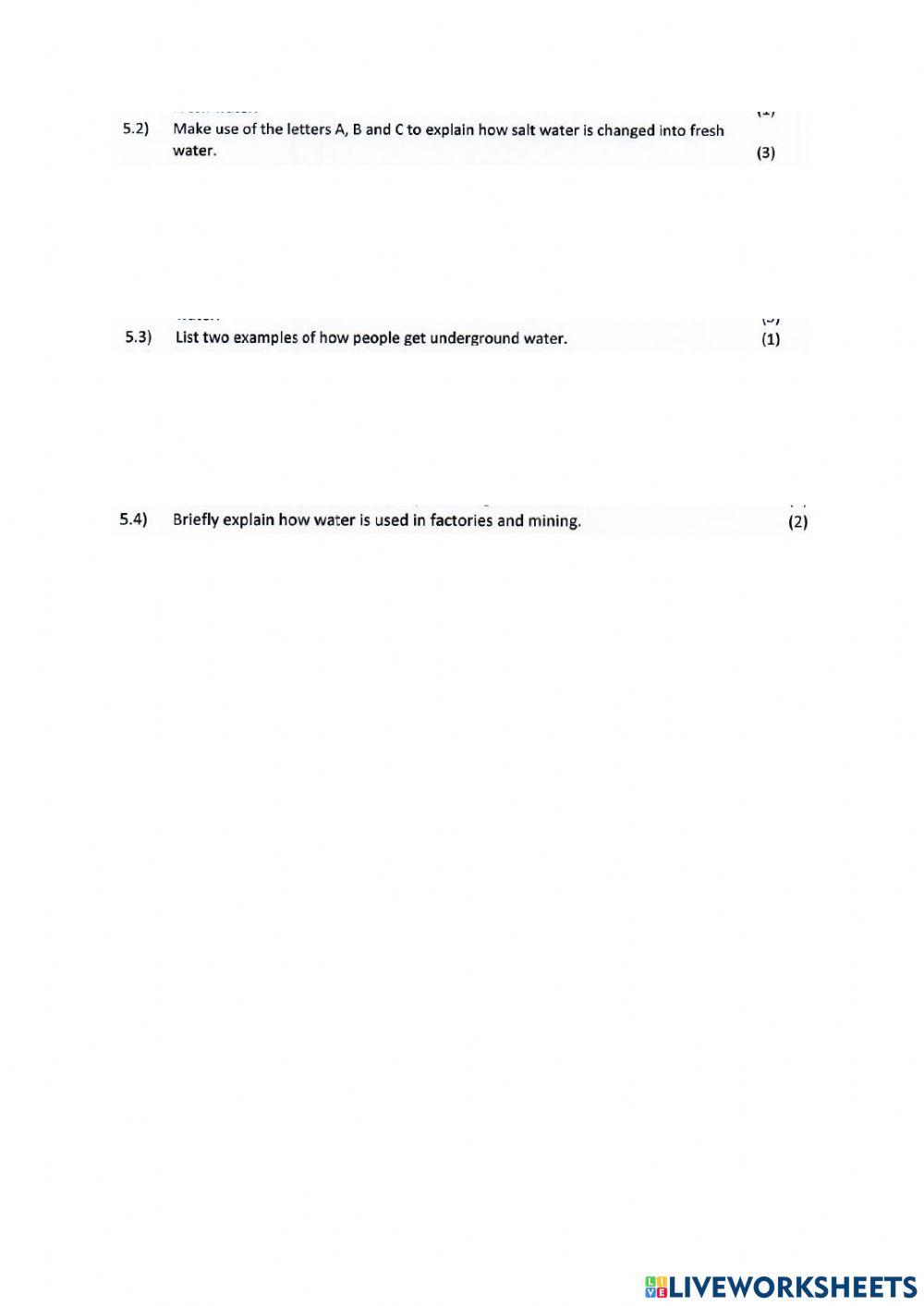 Geogrophy paper 1 worksheet | Live Worksheets