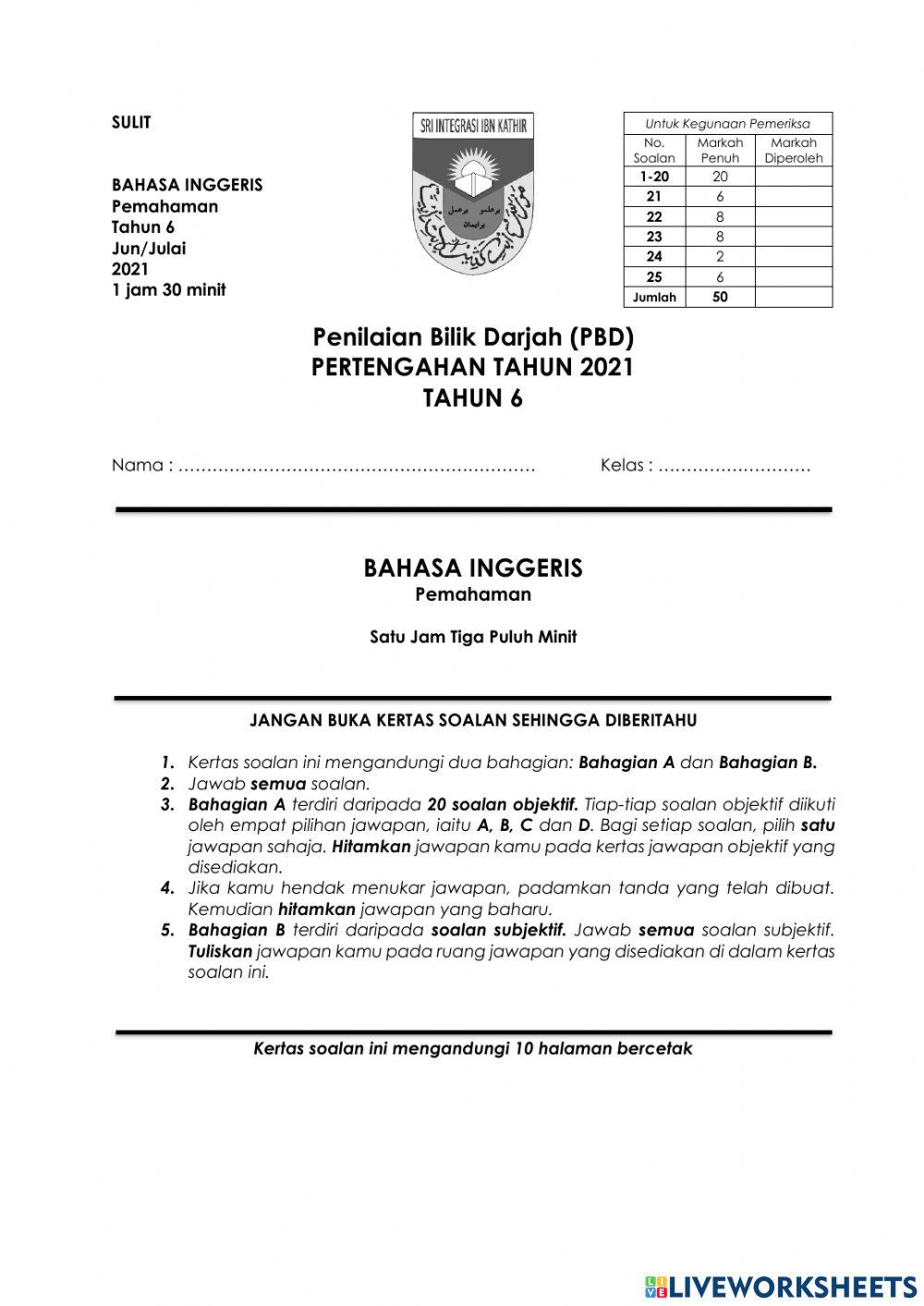 PPT Yr6 2021 | Free Interactive Worksheets | 5141792