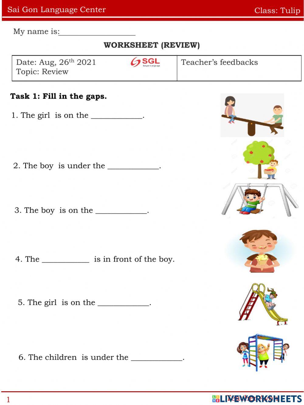 Worksheet tulip | Live Worksheets