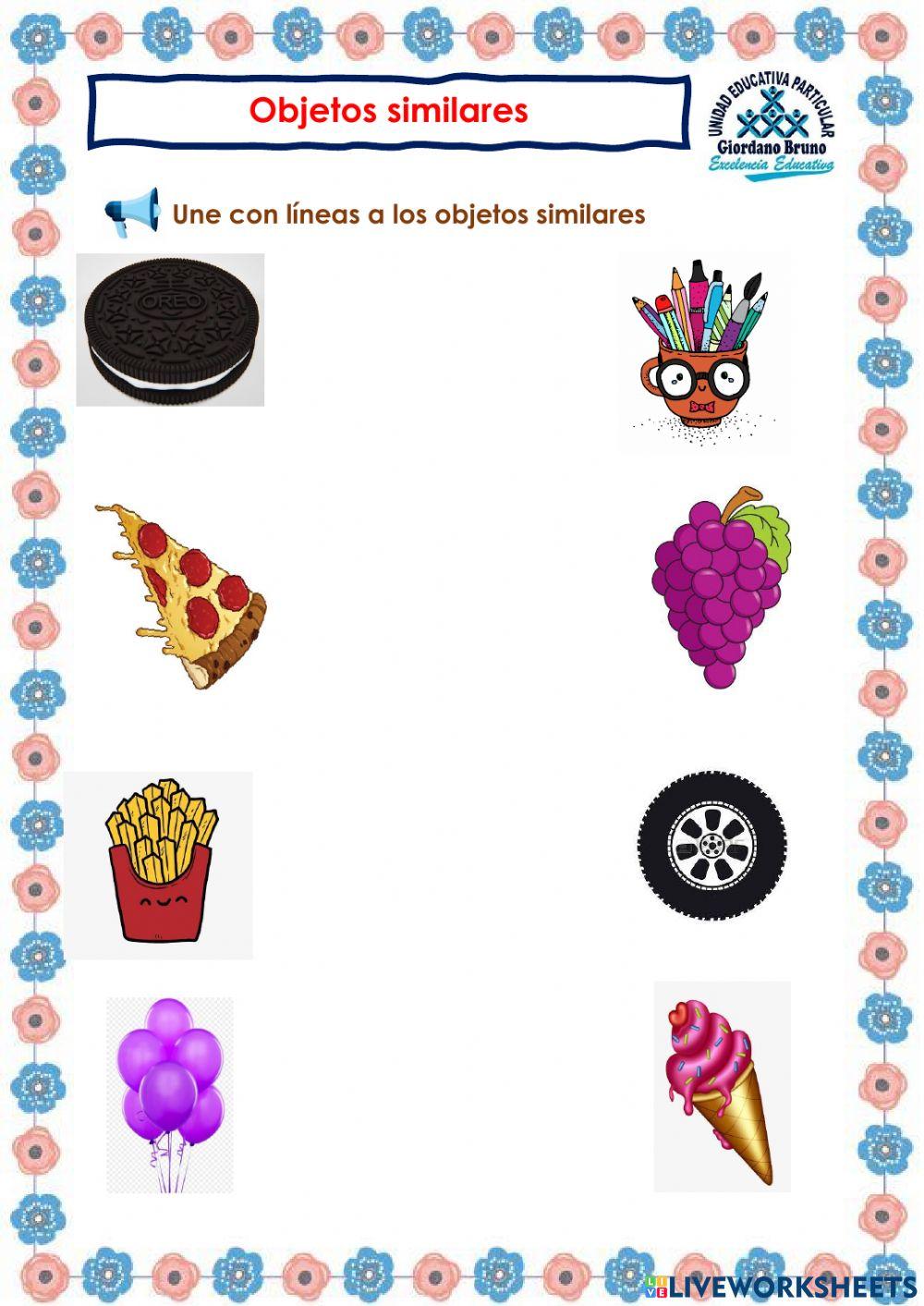 Objetos similares worksheet | Live Worksheets