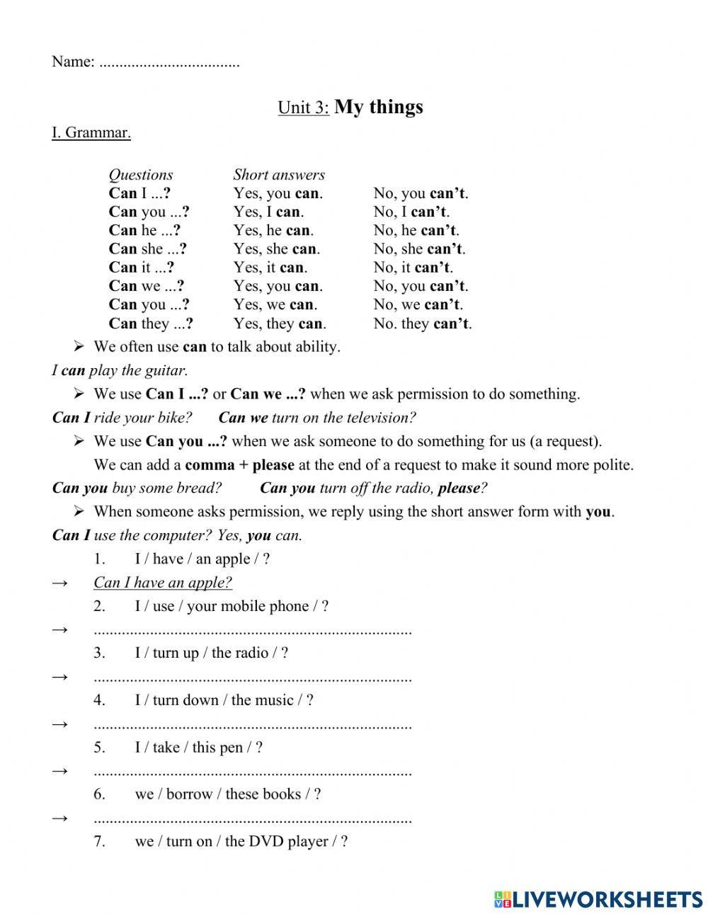 1503087 | F-F 4 - unit 3 | Tăng Mỹ Ngân | LiveWorksheets