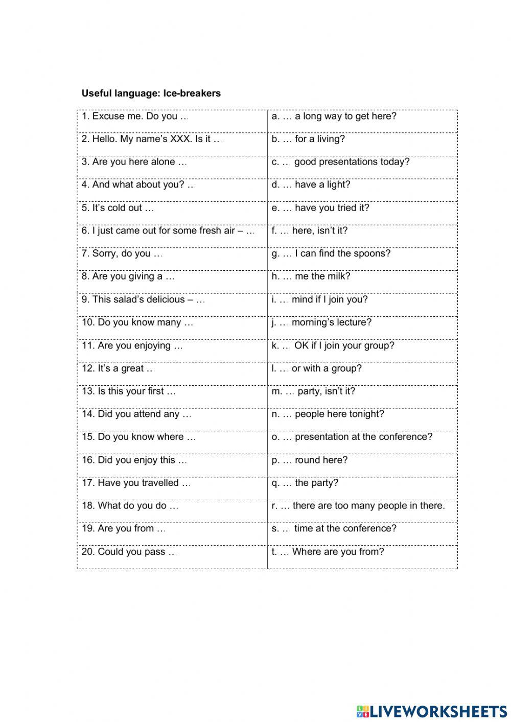 1317744 | Ice breakers | ProfAlJean | LiveWorksheets