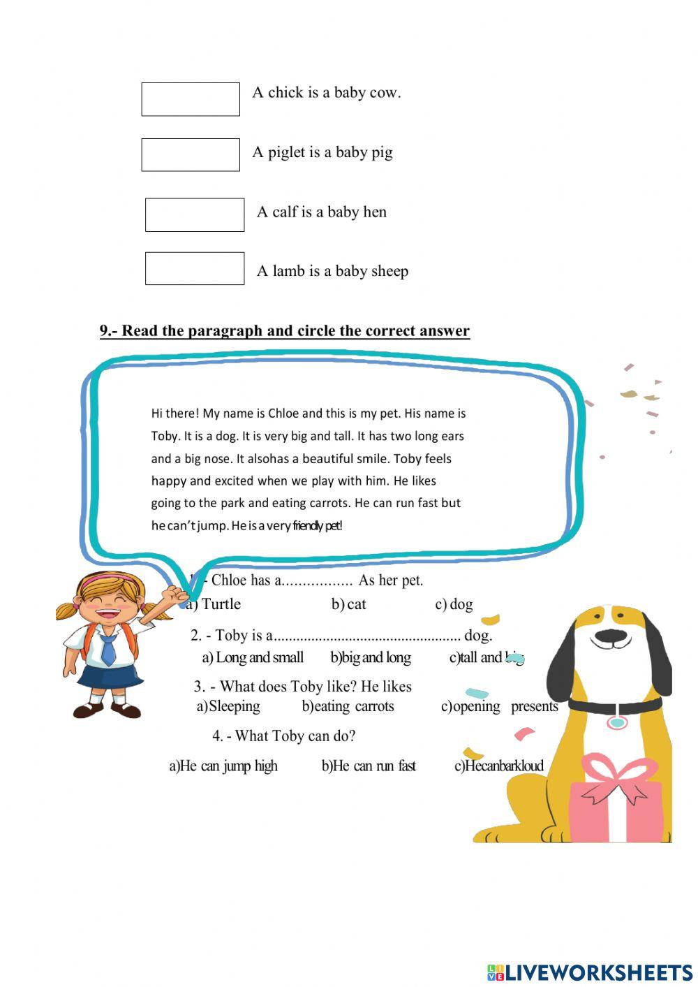 DIMINUTIVE FORM | Free Interactive Worksheets | 3778350