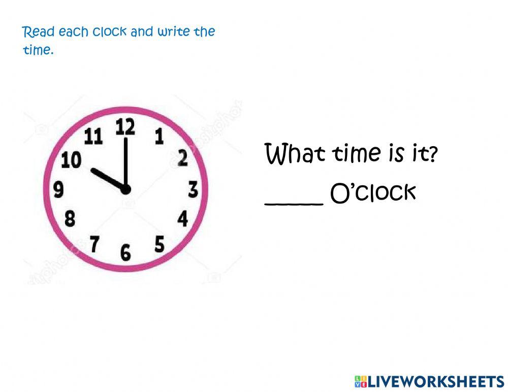 Maths: Telling Time 1318447 | Akbariah | LiveWorksheets