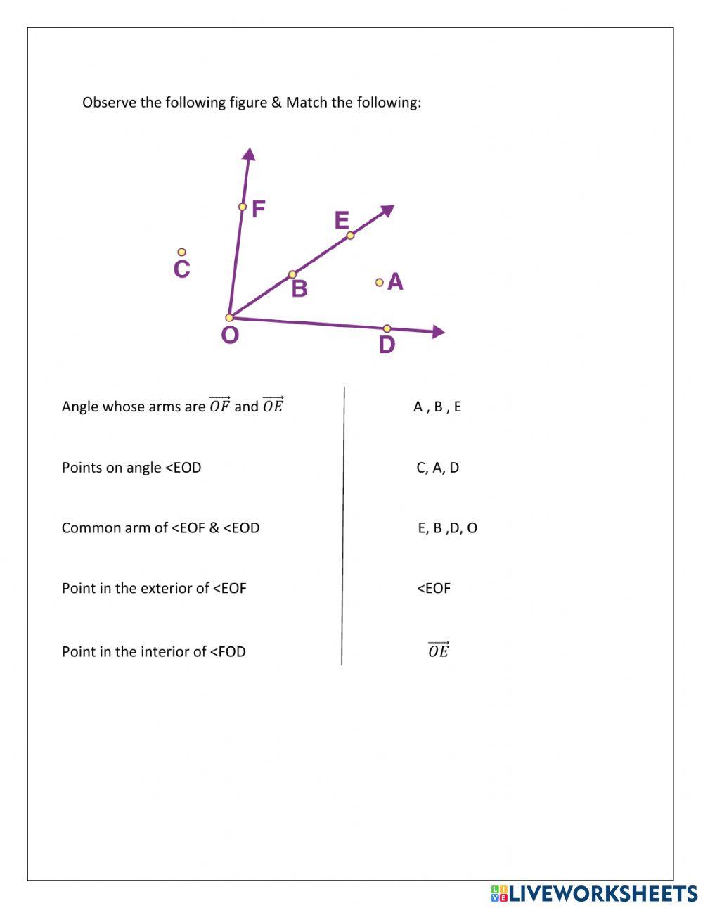 ch.4 Basic geometrical ideas Liveworksheet-1 worksheet | Live Worksheets