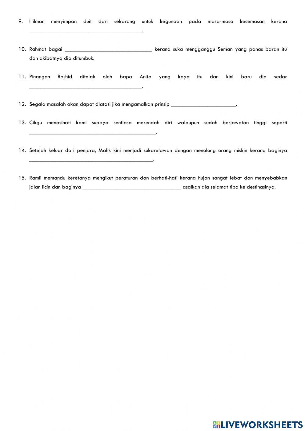 Bidalan worksheet | Live Worksheets