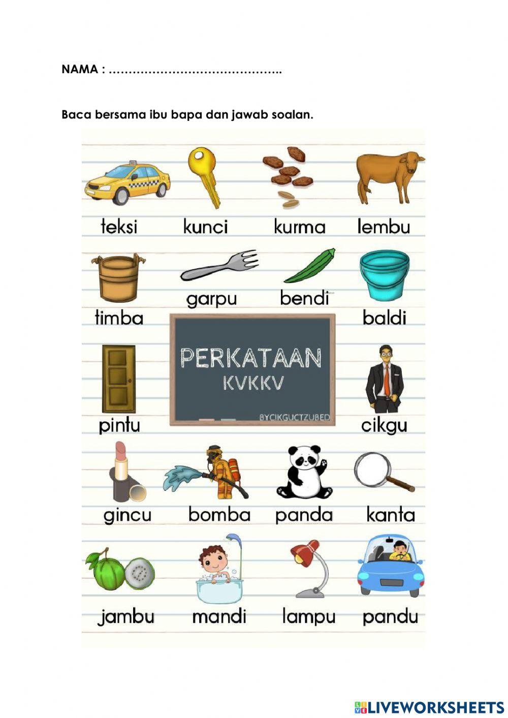 Membaca online activity for ARAS RENDAH ATAS | Live Worksheets