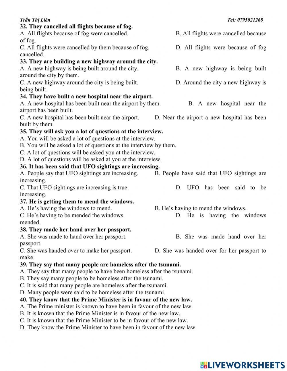 Eng8 worksheet | Live Worksheets