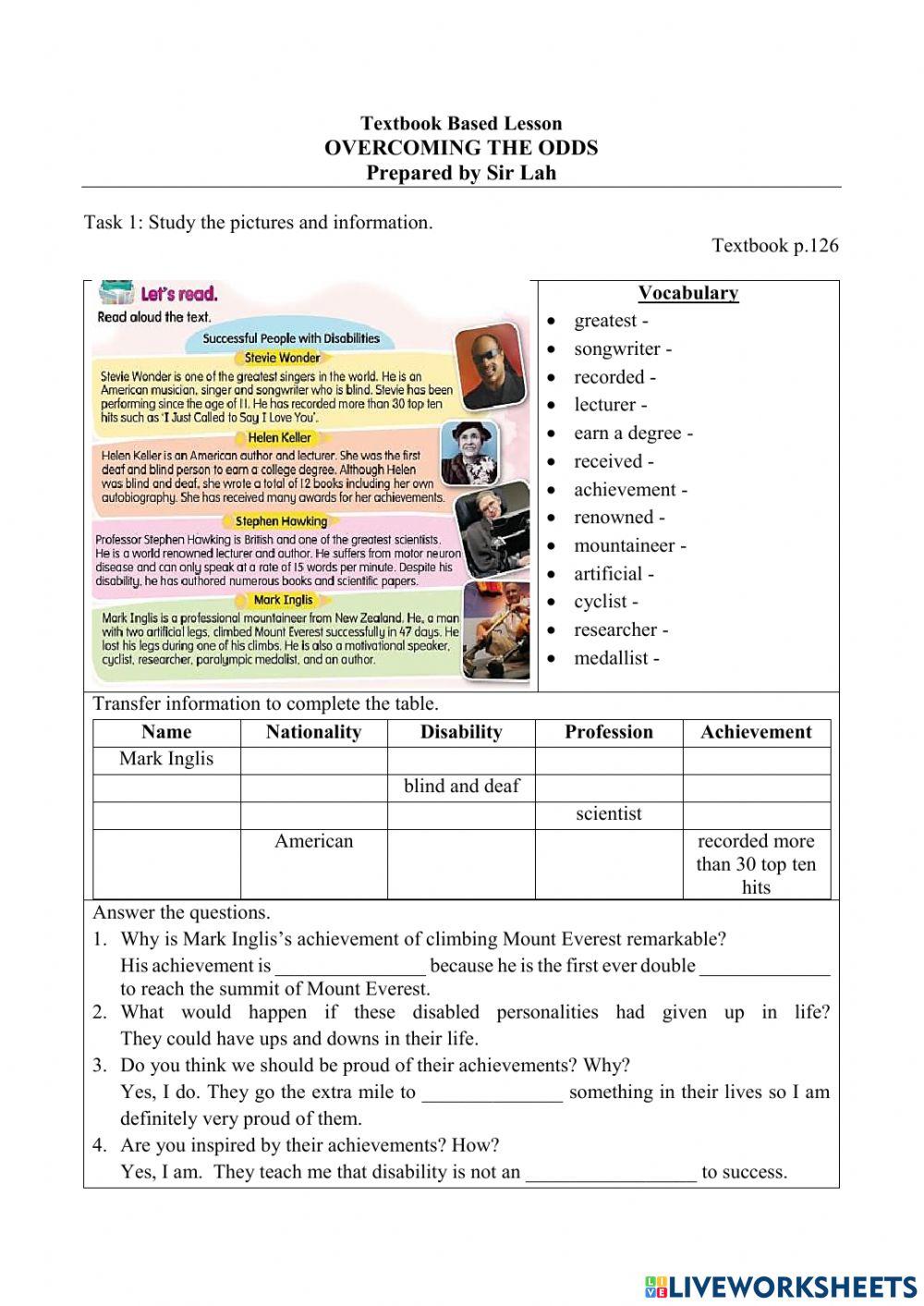 Unit 13 - Reading worksheet | Live Worksheets