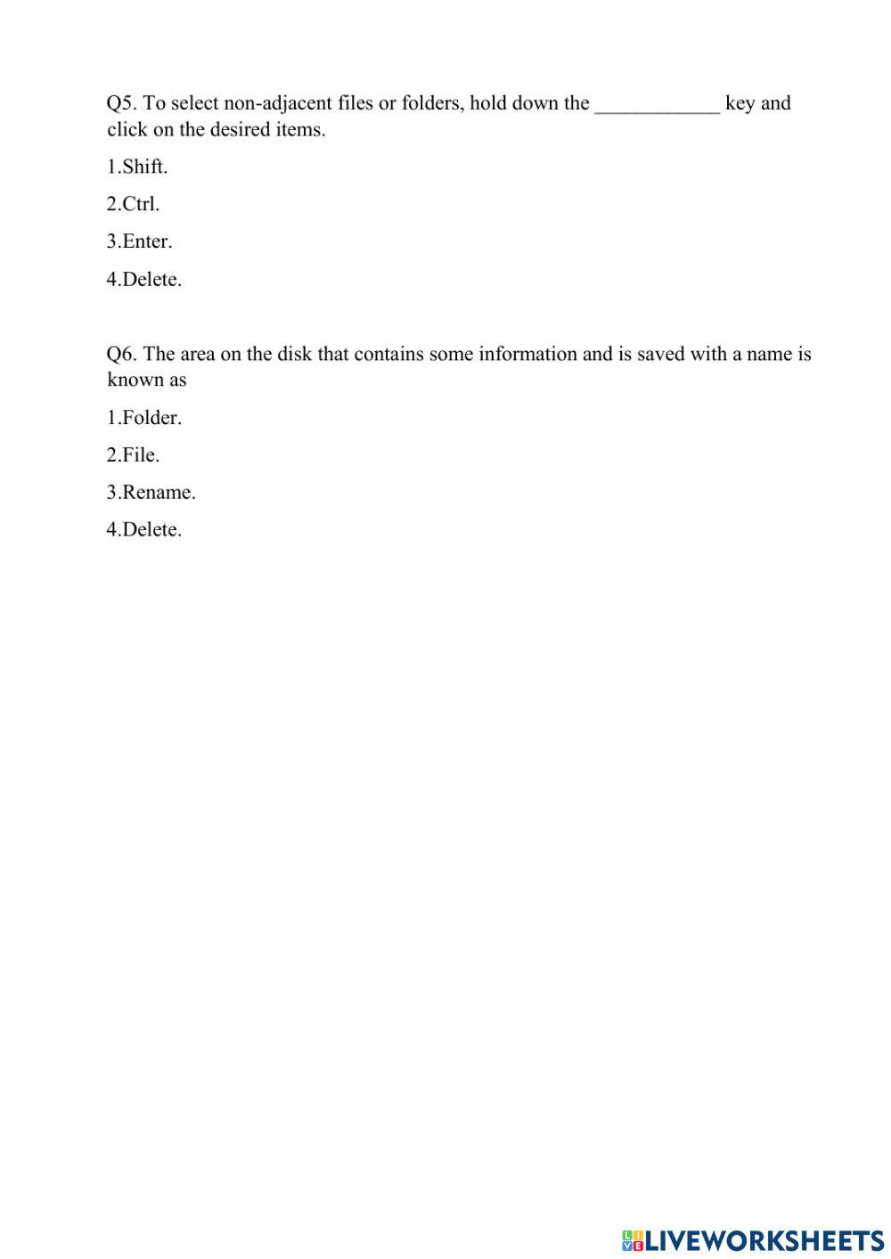 Chapter-2 (II) Revision live worksheet (13-17Sep) worksheet | Live ...