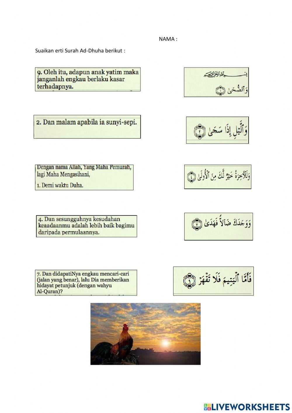 Pendidikan Islam online exercise for 6 | Live Worksheets