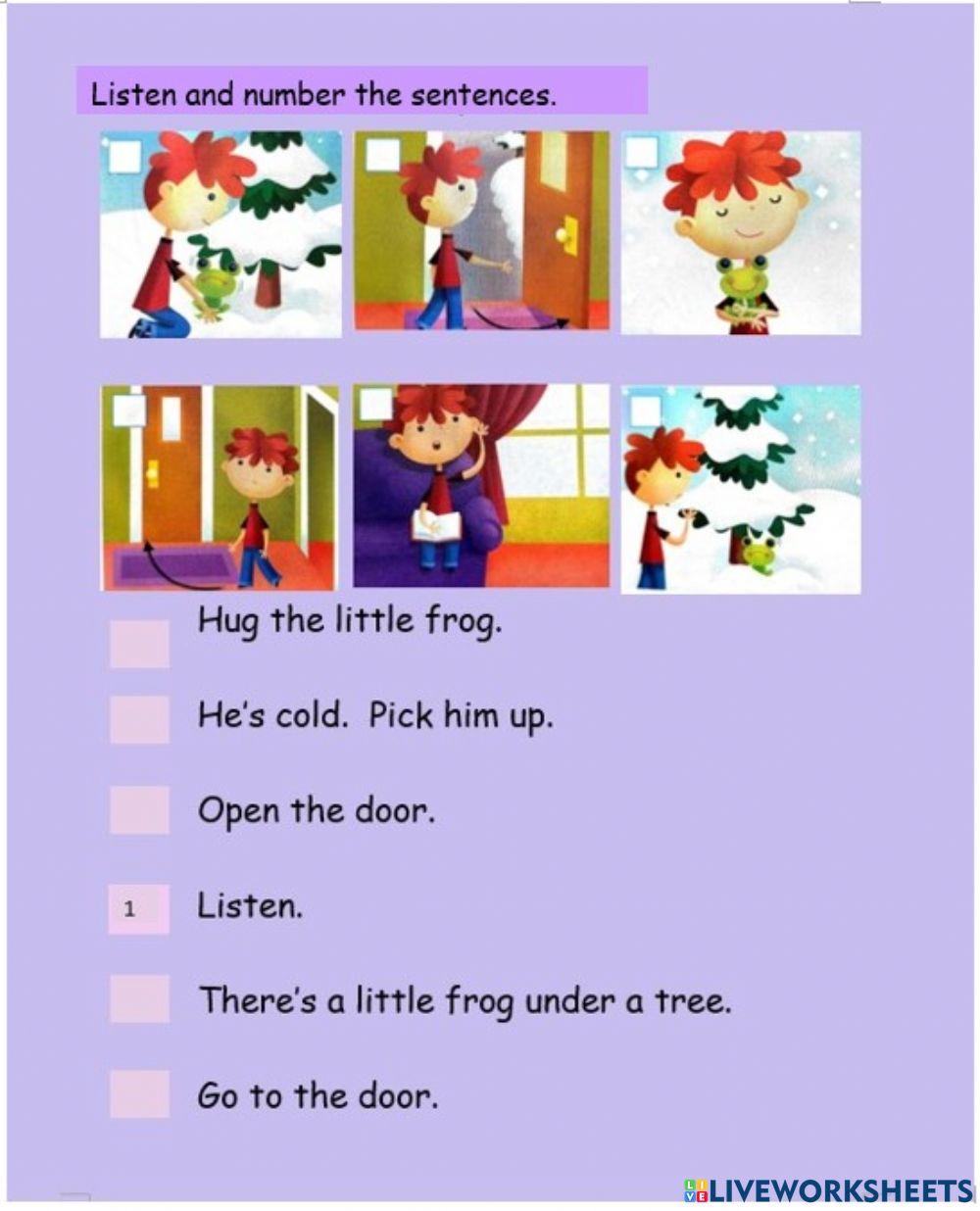 Listen and number free online exercise | Live Worksheets