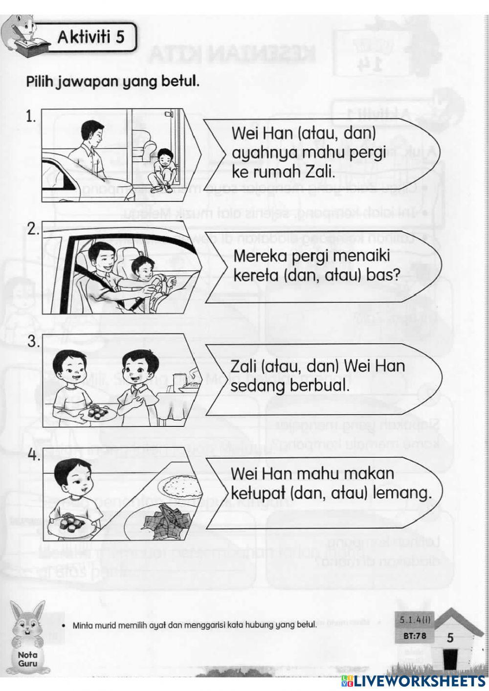 Kata Hubung (Unit 13- Aidiladha akan Tiba) worksheet | Live Worksheets