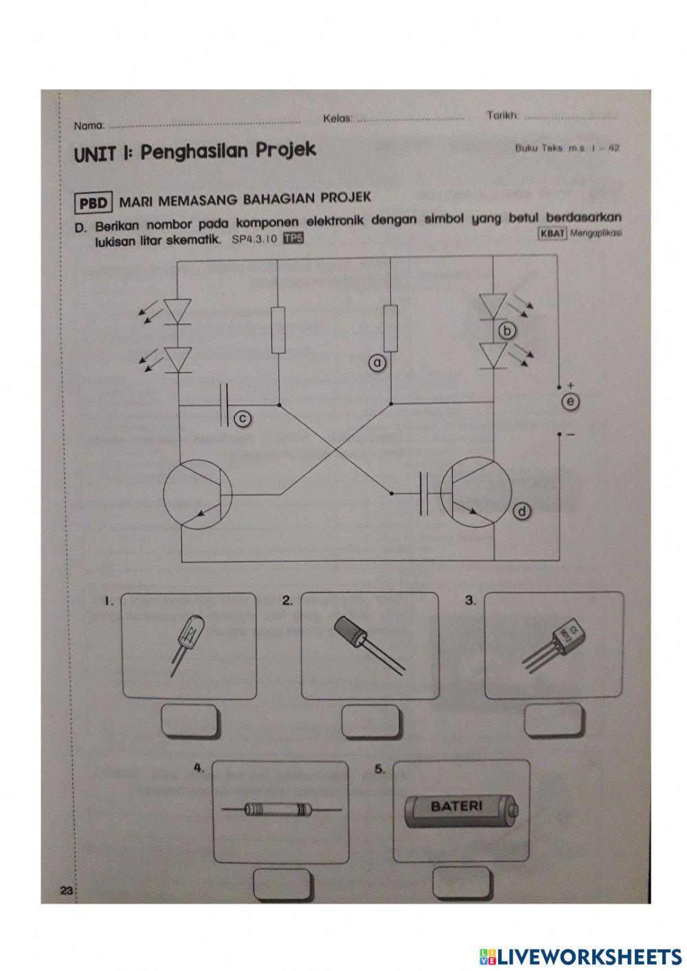 Penghasilan Projek ( RBT ) Tahun 6 worksheet | Live Worksheets