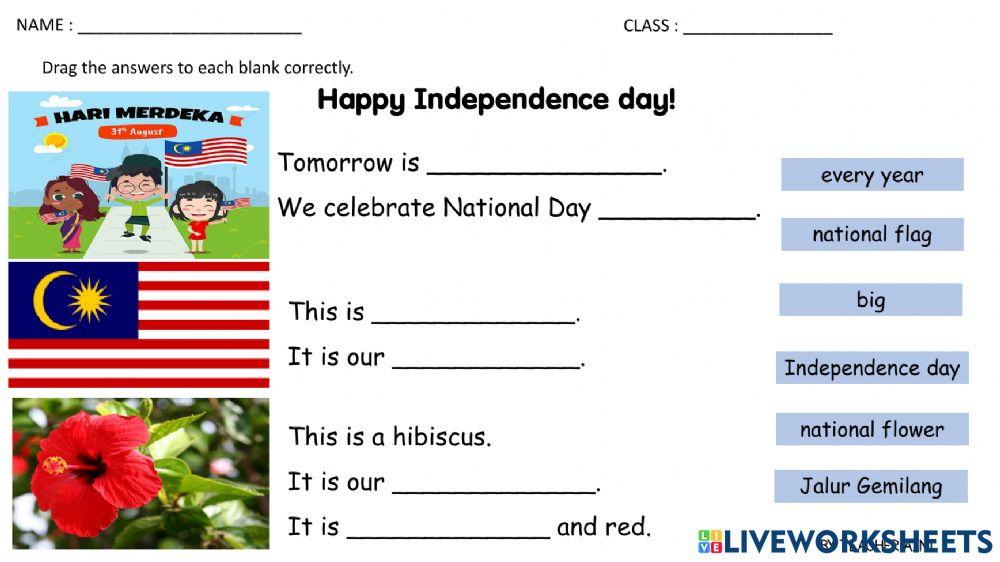 Independence Day online pdf exercise | Live Worksheets