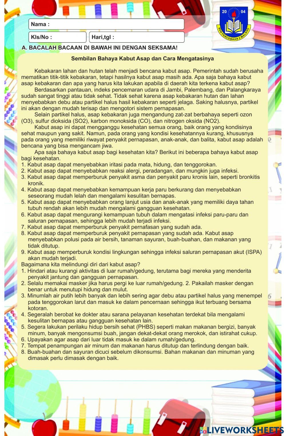 Lkpd t2s3 bind worksheet | Live Worksheets