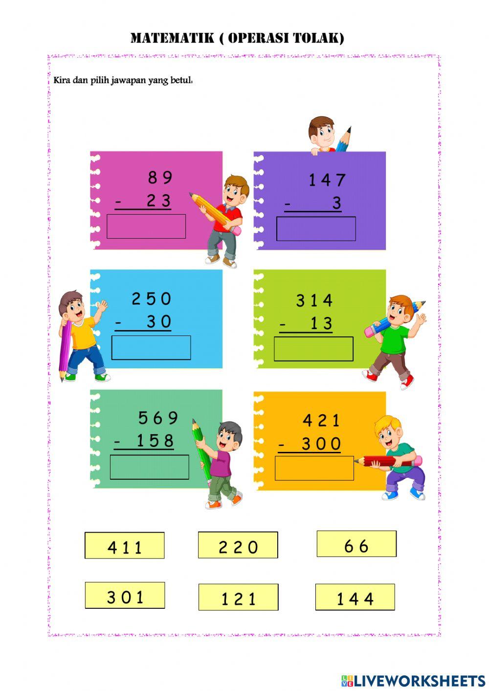 Matematik online exercise for 4 | Live Worksheets