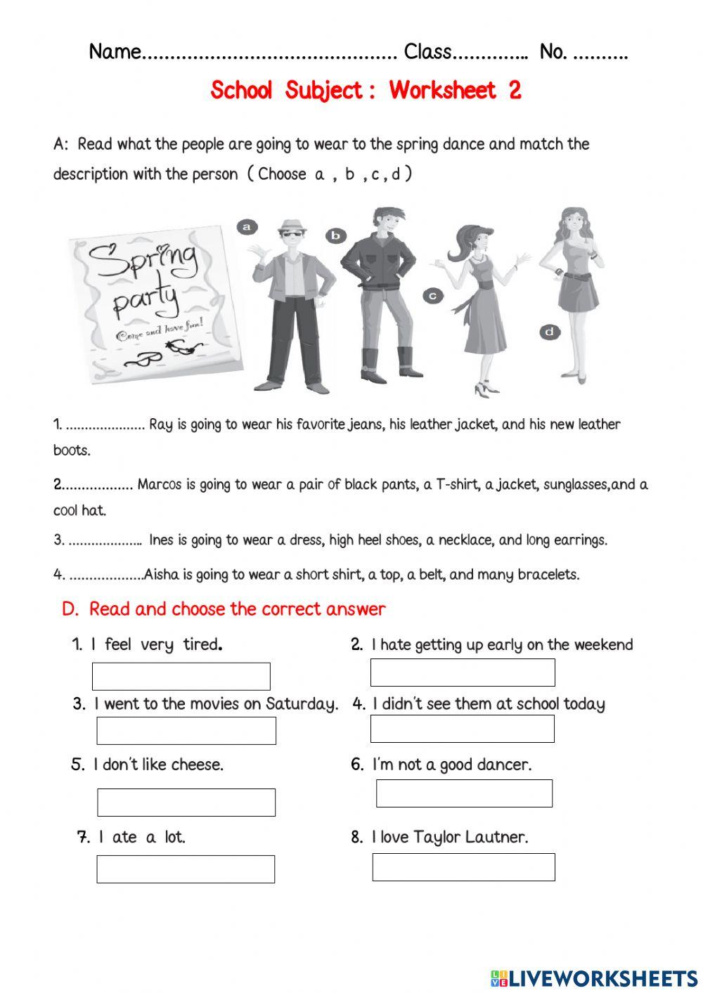 Worksheet 2 : Unit 4 Going shopping online exercise for | Live Worksheets