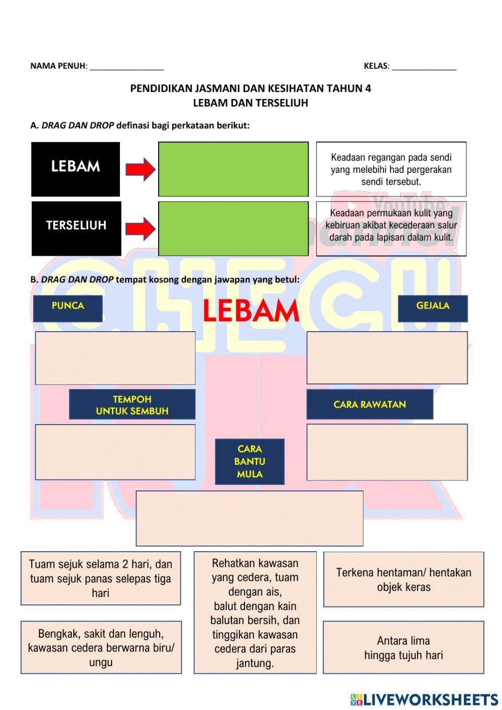 Unit 13: lebam … | Free Interactive Worksheets | 1323983