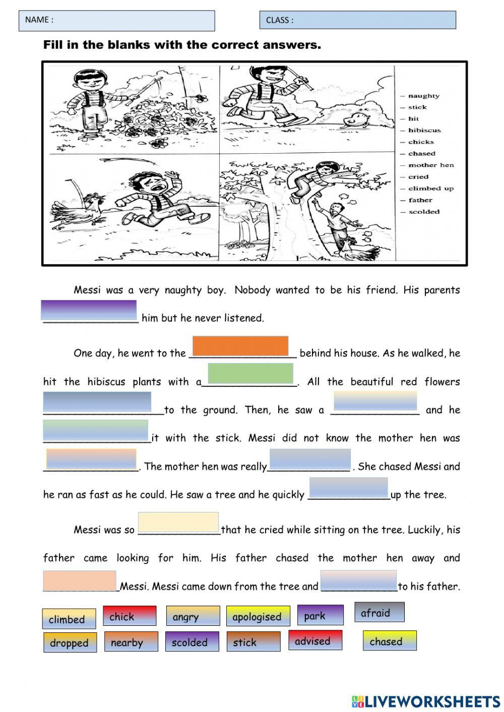 Read the passage . Then complete the paragraph below. online exercise ...