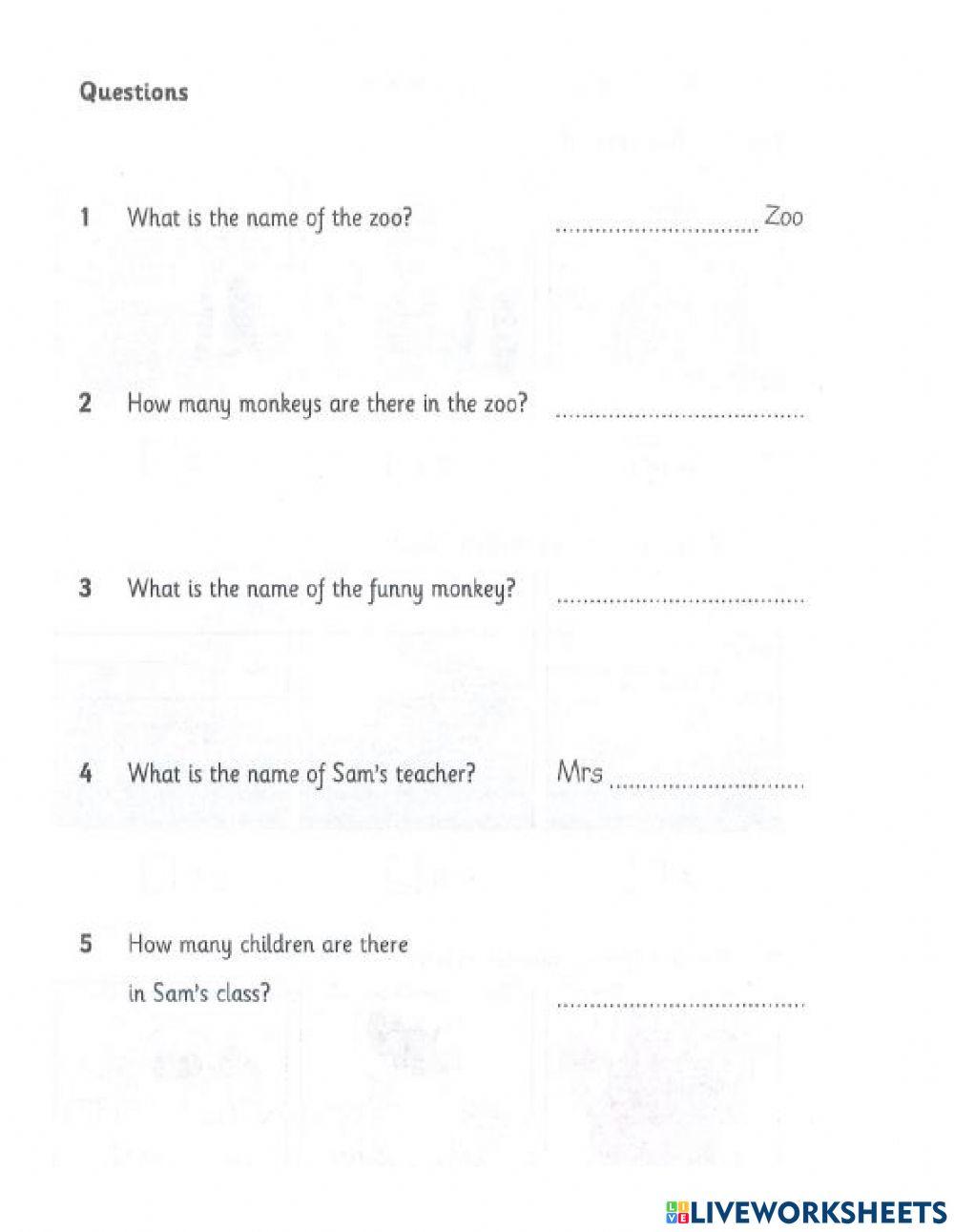 Test pre 1 worksheet | Live Worksheets