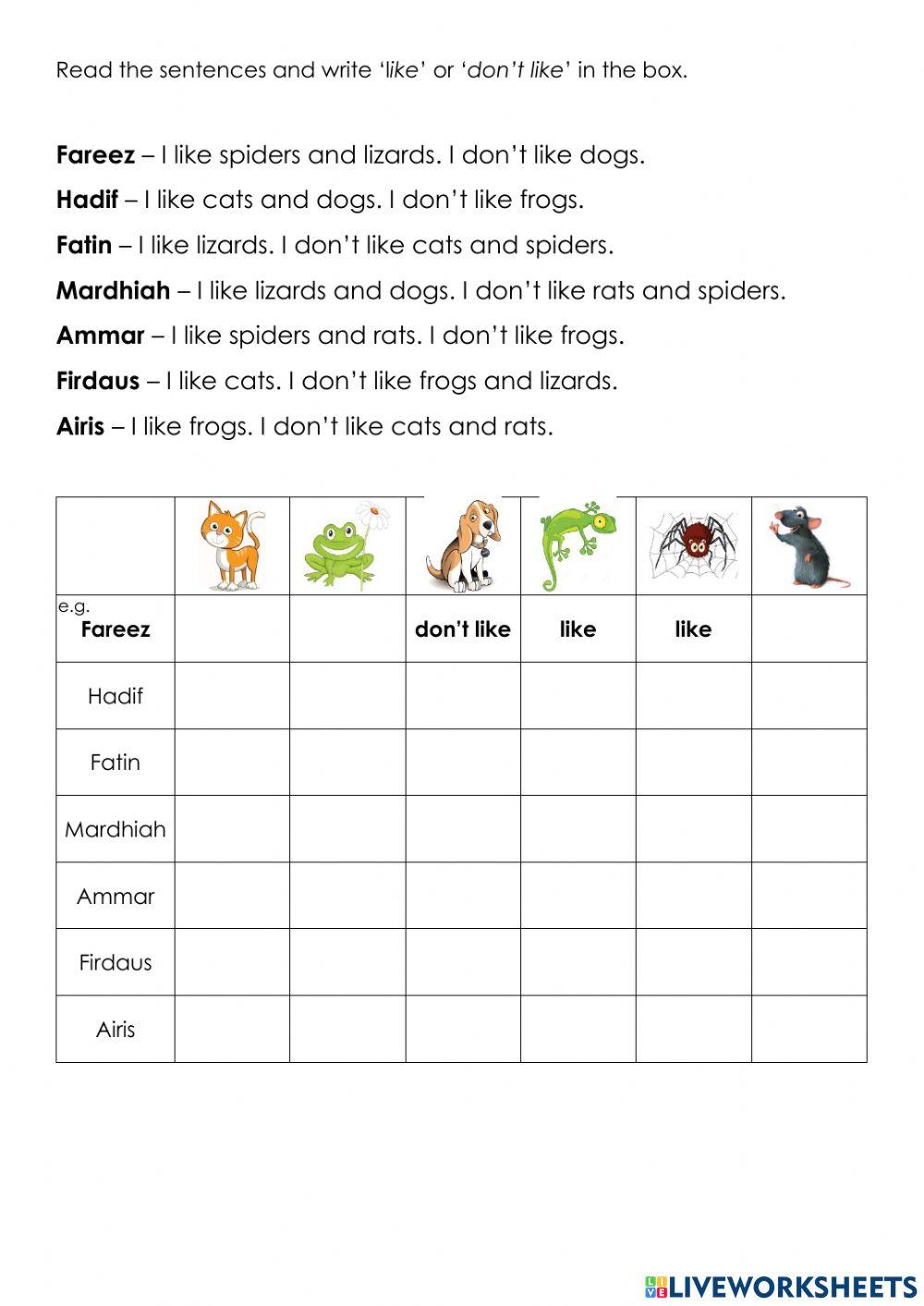Unit 3 : Pet Show | Live Worksheets